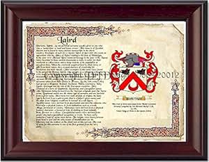 Laird Coat of Arms/ Family Crest on Fine Paper and Family History Buy 1 ...