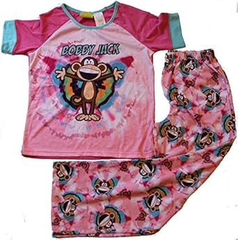 Amazon.com: Bobby Jack Monkey Tie Dye 2 Piece Pajama Set, Sizes 6-14 ...