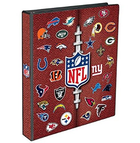 C.R. Gibson 3-ring 1" Binder Notebook, All NFL Teams Hard Cover Office ...