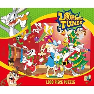 Amazon.com: Looney Tunes 1,000 Piece Jigsaw Puzzle "Christmas in Red ...