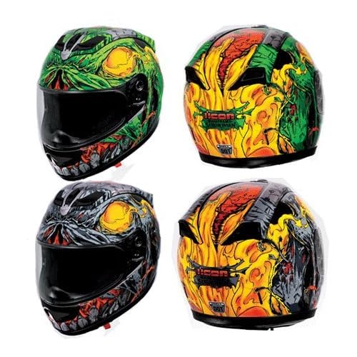Amazon.com: Icon Mainframe Subhuman Full Face Helmet X-Small | Green