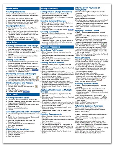 QuickBooks Pro 2014 Quick Reference Training Card - Laminated Guide ...