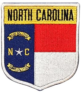 Amazon.com: State of North Carolina NC Shield Flag Embroidered Applique ...