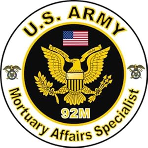 United States Army MOS 92M Mortuary Affairs Specialist Decal Sticker 3. ...
