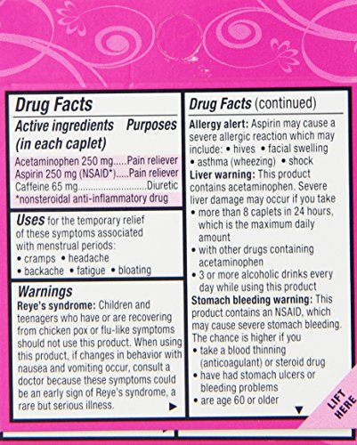 Pamprin Maximum Strength Max Menstrual Pain Relief - 24 Count Health ...