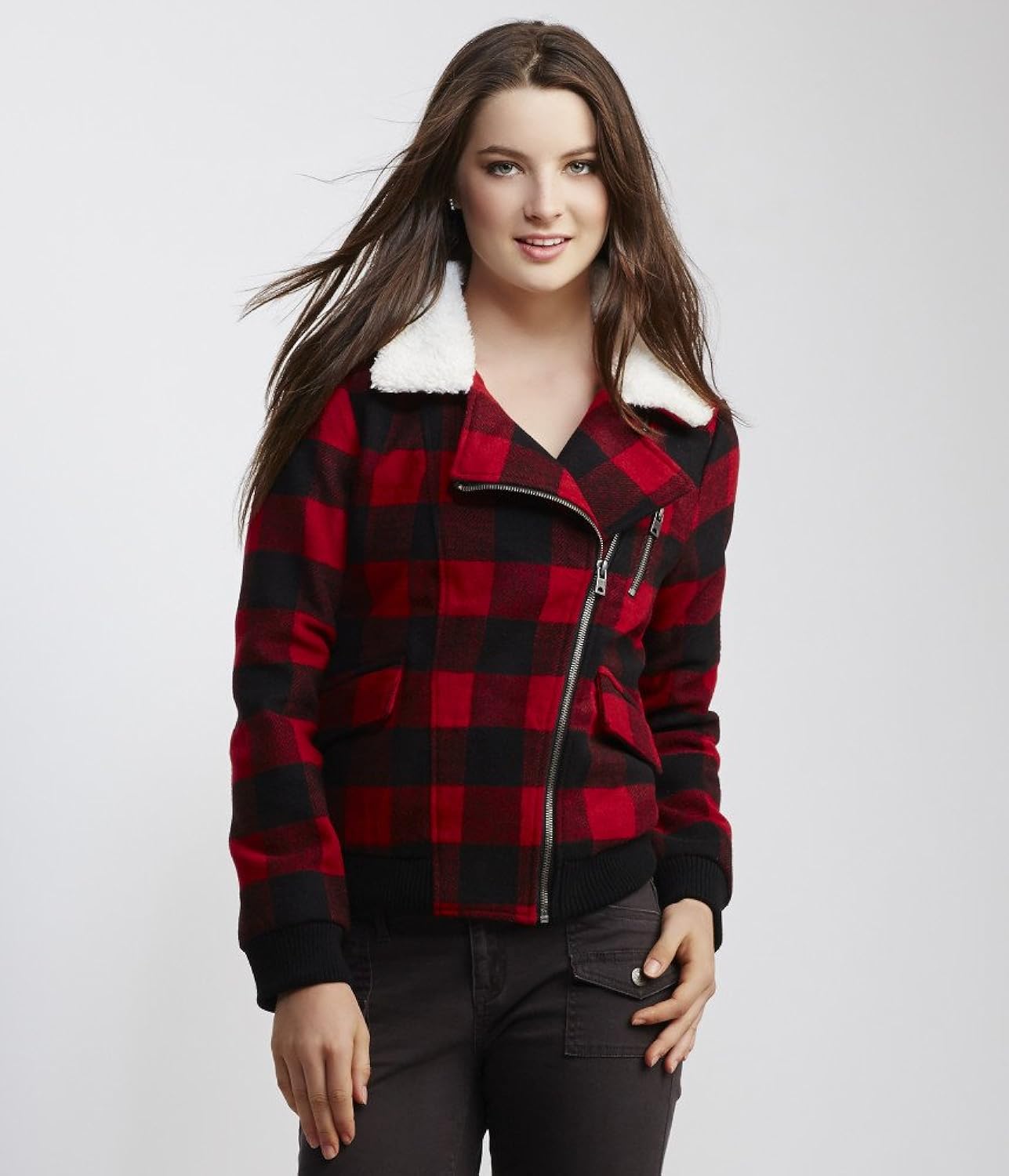 Купить Aeropostale Women's Buffalo Check Zip Jacket в интернет-магазине ...