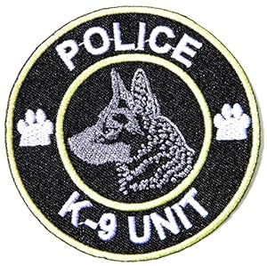 POLICE K9 UNIT Dog Jacket Uniform Patch Sew Iron on Embroidered Sign ...