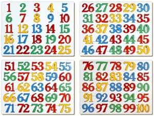 Buy Little Genius Number Inset Puzzle 1-100, Multi Color Online at Low ...
