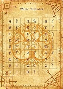 Runic Alphabet Parchment Poster Wicca Pagan Print Art Wit... | Runic ...