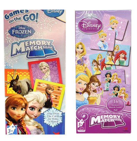 Frozen and Disney Princess Memory Match Games (Set of 2 ...