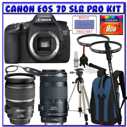 Canon EOS 7D SLR Digital Camera (Body Only) [3814B004] + Canon EF-S 17 ...