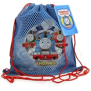 Amazon.com: Small Blue Thomas and Friends Drawstring Backpack - Thomas ...