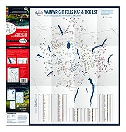 Wainwright Fells Map & Tick List: Plan and Record Your Progress Through ...