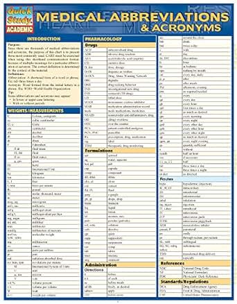 Medical Abbreviations & Acronyms (Quickstudy: Academic) - Kindle ...