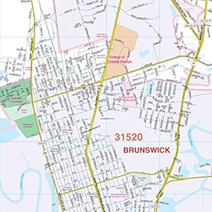 Amazon.com: Brunswick GA Wall Map: Office Products