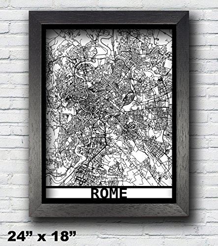 Rome Italy Laser Cut Map 3d Street Map 24x18 Map | Desertcart Australia