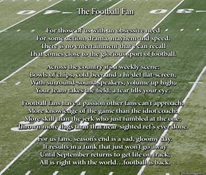 Amazon.com: The Football Fan - Poem Print (8x10) - Great Football Gift ...