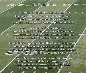 Amazon.com: The Football Fan - Poem Print (8x10) - Great Football Gift ...