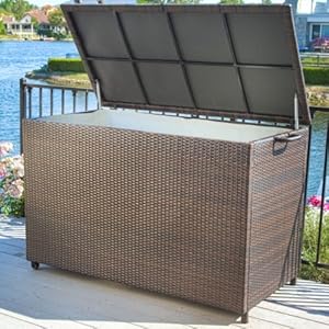 Amazon.com : Pool Supply Storage for Swimming Pool Accessories Brown ...
