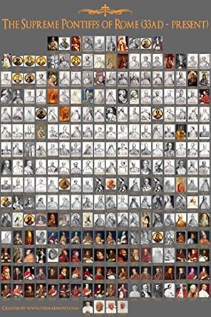 Amazon.com: Poster - The Supreme Pontiffs of Rome (33AD - Present ...