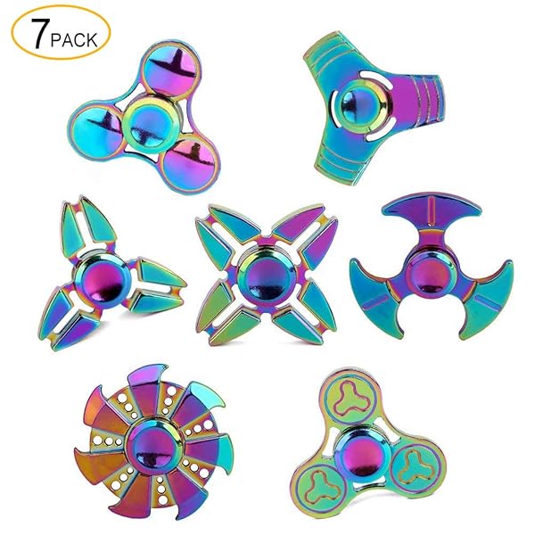 Color : Blue Fidget Hand Toys Focus Finger Spinning Toy for Kid and ...