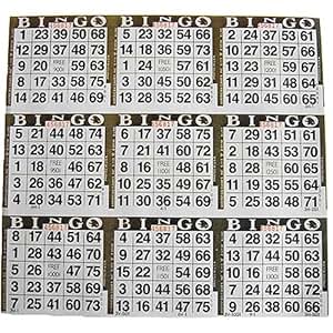 Amazon.com : 9 Square Black Bingo Paper : Bingo Cards : Sports & Outdoors