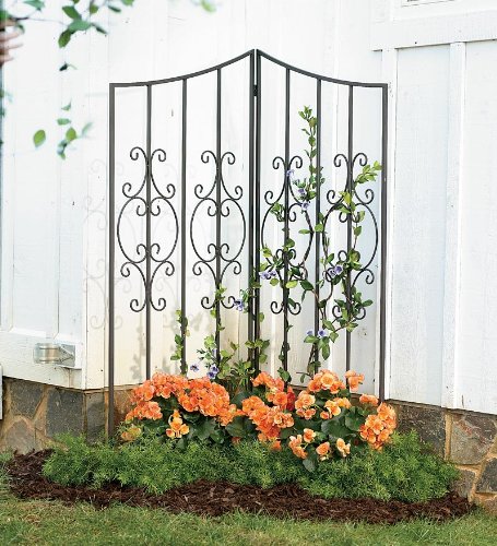 Garden Iron Trellis: Burnished Bronze Finished Iron Montebello Corner ...