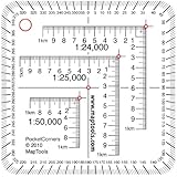 Amazon.com : Map Ruler for 1:24, 000 Scale Maps. Lat/Lon, Miles ...