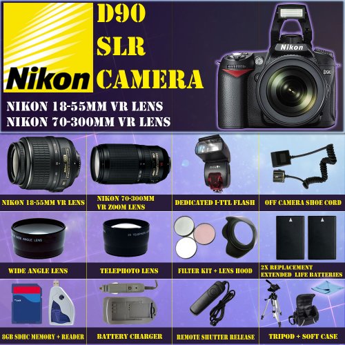 Black Friday Nikon D90 SLR Digital Camera (Includes Manufacturer's ...