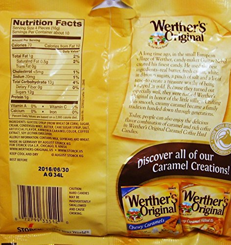 Werther's Original Caramel Coffee Hard Candies 70 Calories per Serving ...