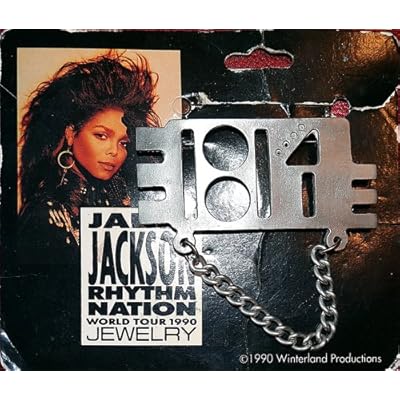 Janet Jackson Rhythm Nation 1814 Metal Badge Pin