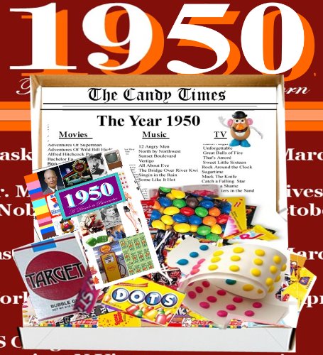 Retro 1950 Gift Box with 1950 Highlights - FindGift.com