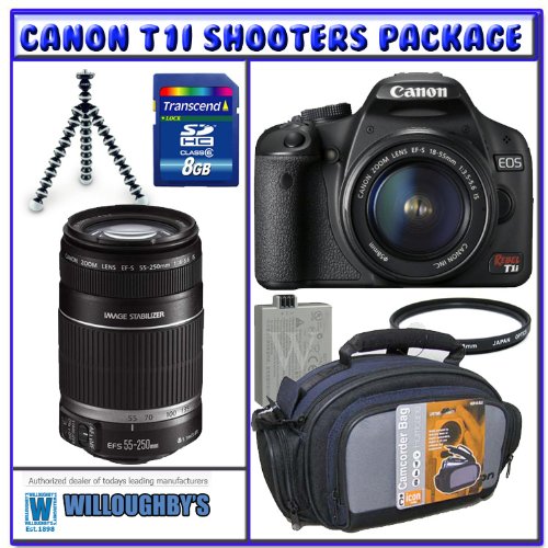 Canon Rebel T1i Digital SLR w/ EF-S 18-55mm IS Lens + Canon EF-S 55 ...