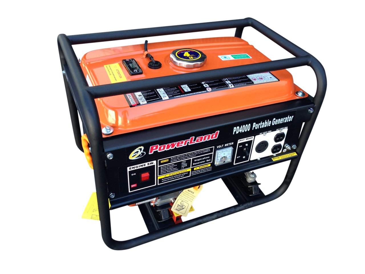 Powerland PD4000 4000-watt Portable Gas Generator, 7.5 HP ~ Generator Hub