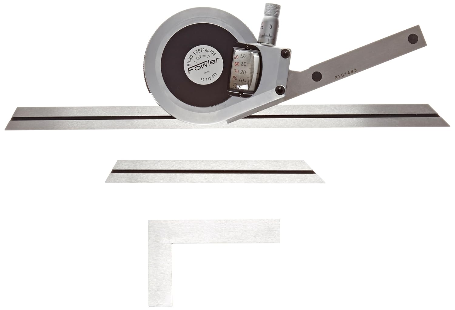 Fowler Universal Dial Protractor with 6" and 12" Blade 52-448-612 524486120