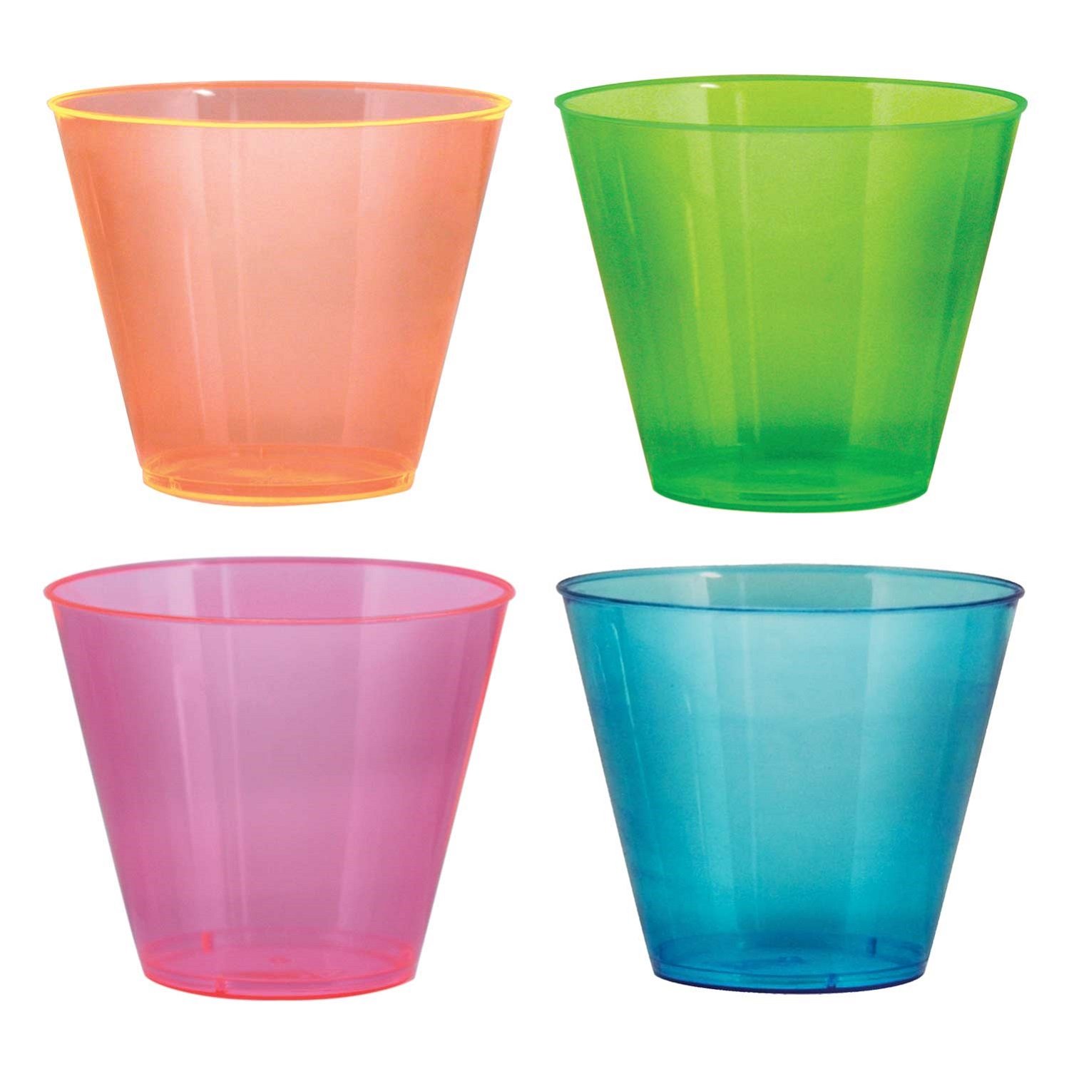 Party Essentials Hard Plastic 9-Ounce Party Cups/Old Fashioned Tumblers ...