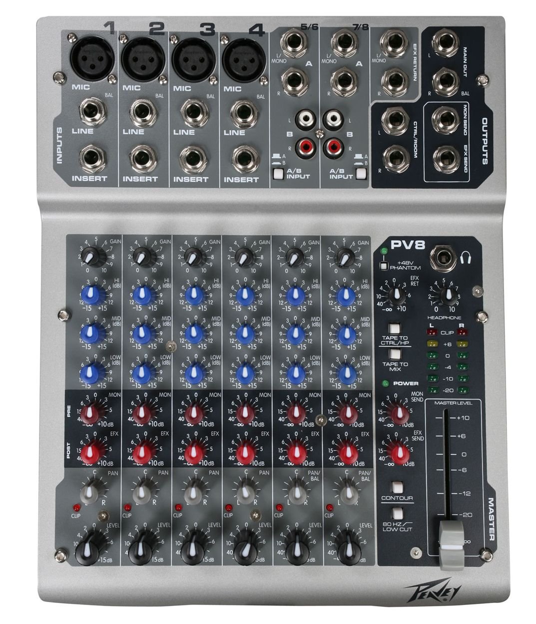 Купить Brand New Peavey Pv 8 USB 8 Channel Pv Series Compact USB Mixer ...
