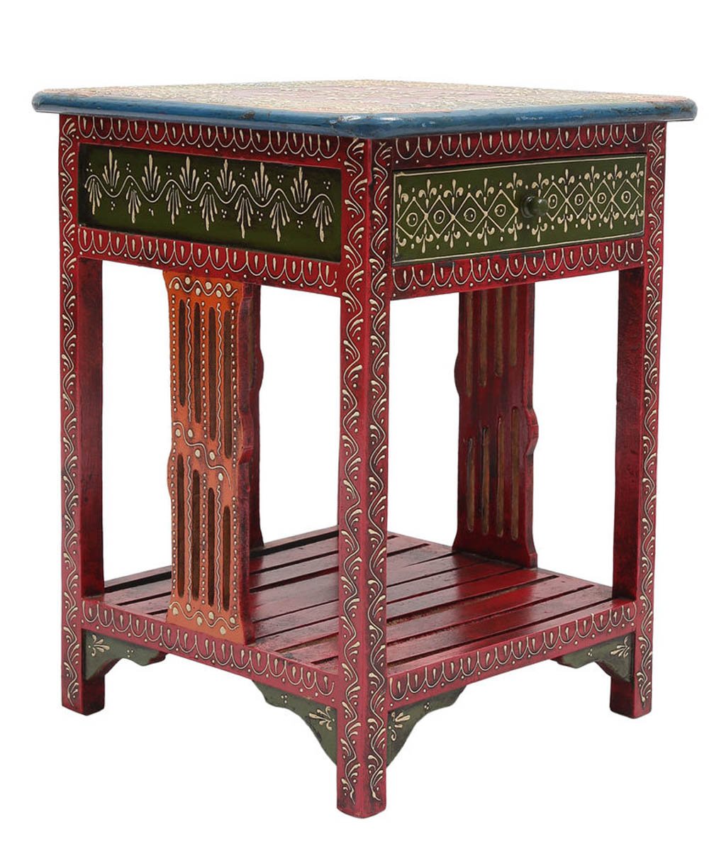 VarEesha Hand Painted Rajasthani End Table – Best Kitchen Appliances