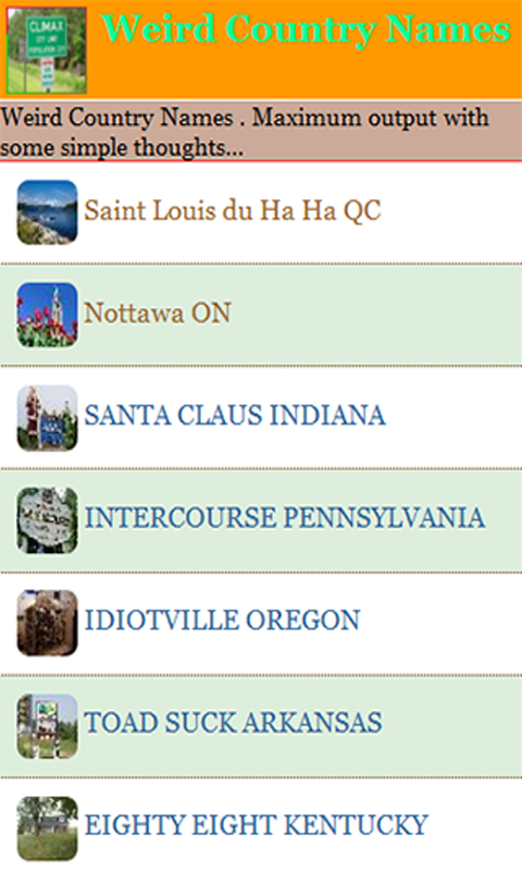 Amazon.com: Weird Country Names: Appstore for Android