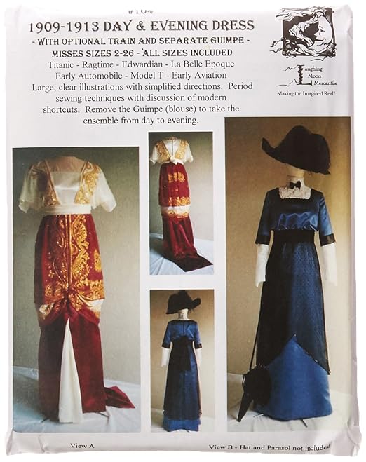 Titanic Edwardian Sewing Patterns- Dresses, Blouses, Corsets, Costumes