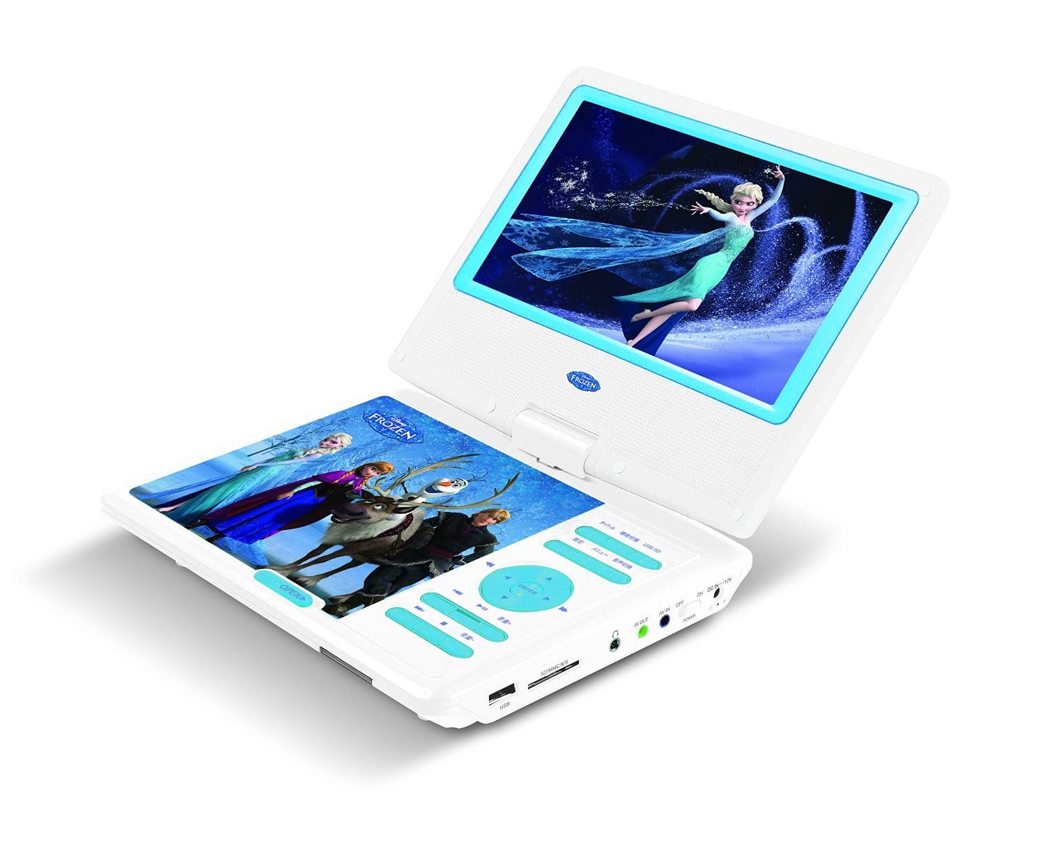 Frozen Disney Anime Animation Movie Portable DVD Player 9 Inch DY-AY900 ...