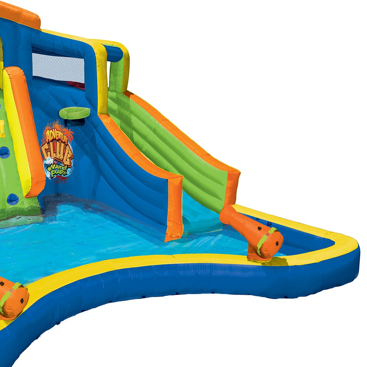 Banzai Inflatable Adventure Club Dual Slide and Pool Backyard Water Park