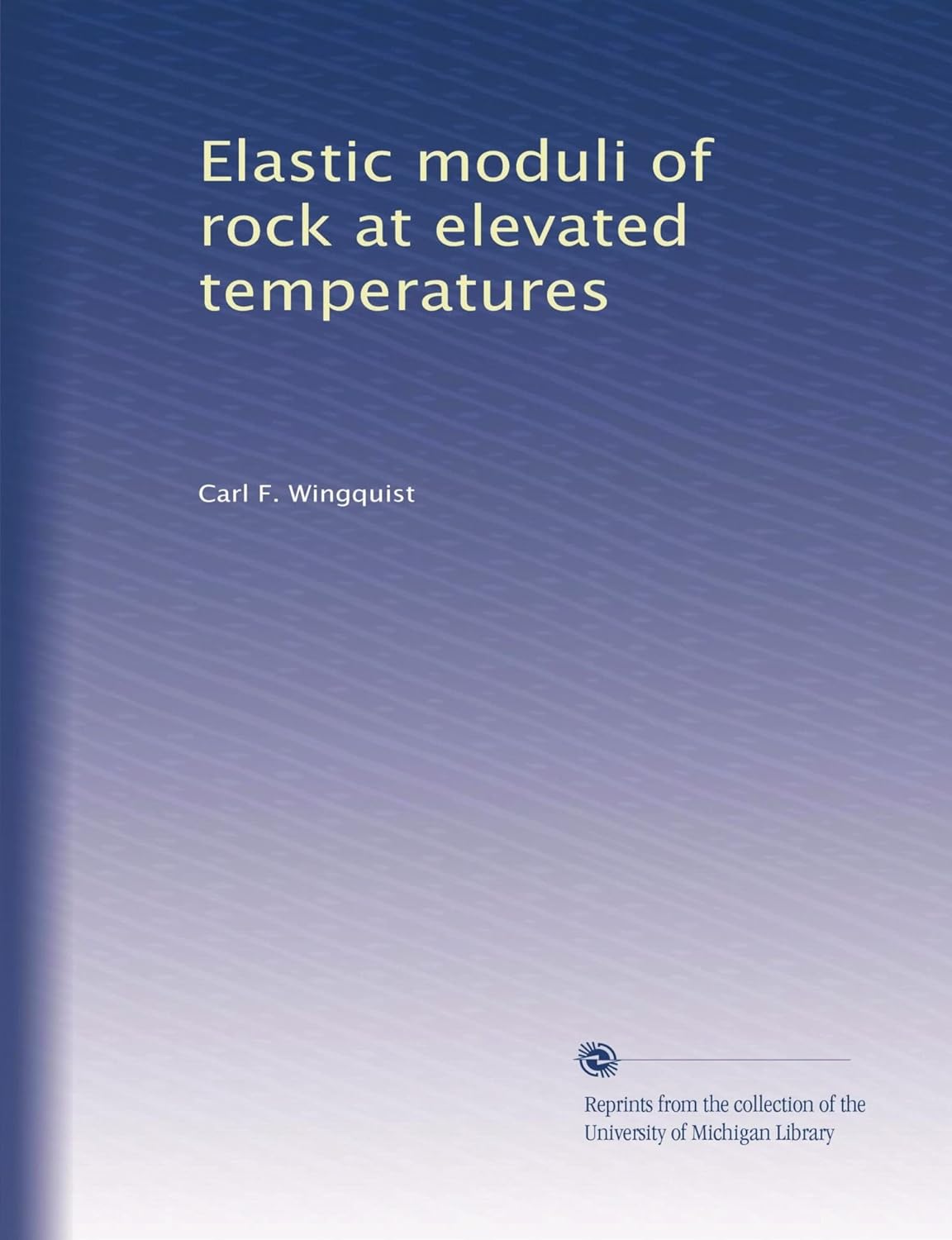 Elastic moduli of rock at elevated temperatures ebook downloads : Joe ...