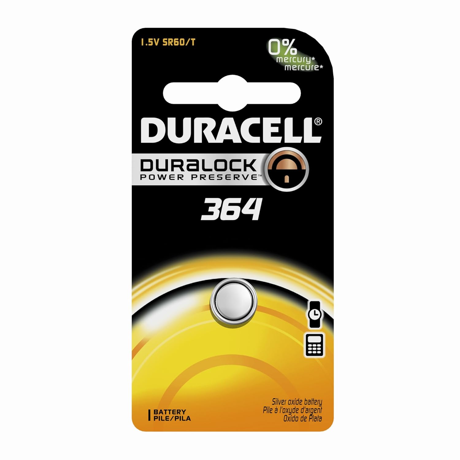 Купить Duracell D364BPK Watch / Electronic Battery, 1.5 Volt Silver ...