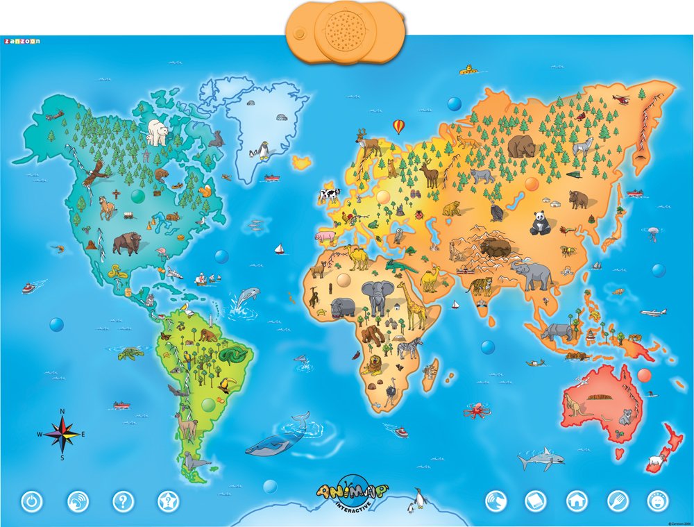 World Map Kids Interactive Map Of The World Educational