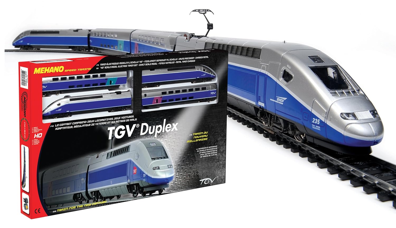 Mehano - T681 - Modélisme - Coffret de Train TGV - Duplex à l'échelle ...
