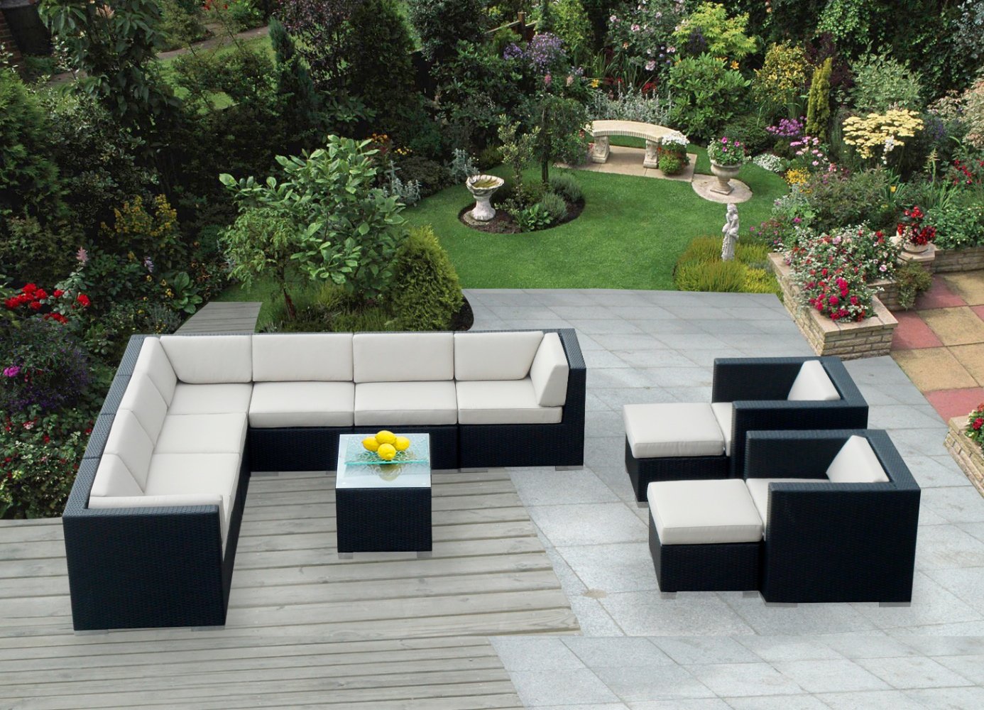 Ohana PN1201 12pc Deep Seating Set with Free Cover (No Assembly Set ...