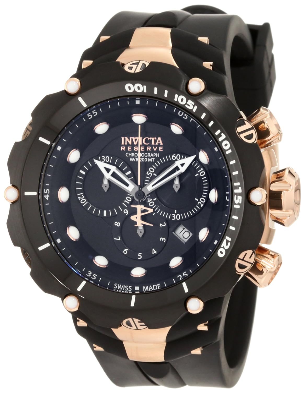 Invicta Men 1524BBB Venom Reserve Chronograph Black Dial Black ...