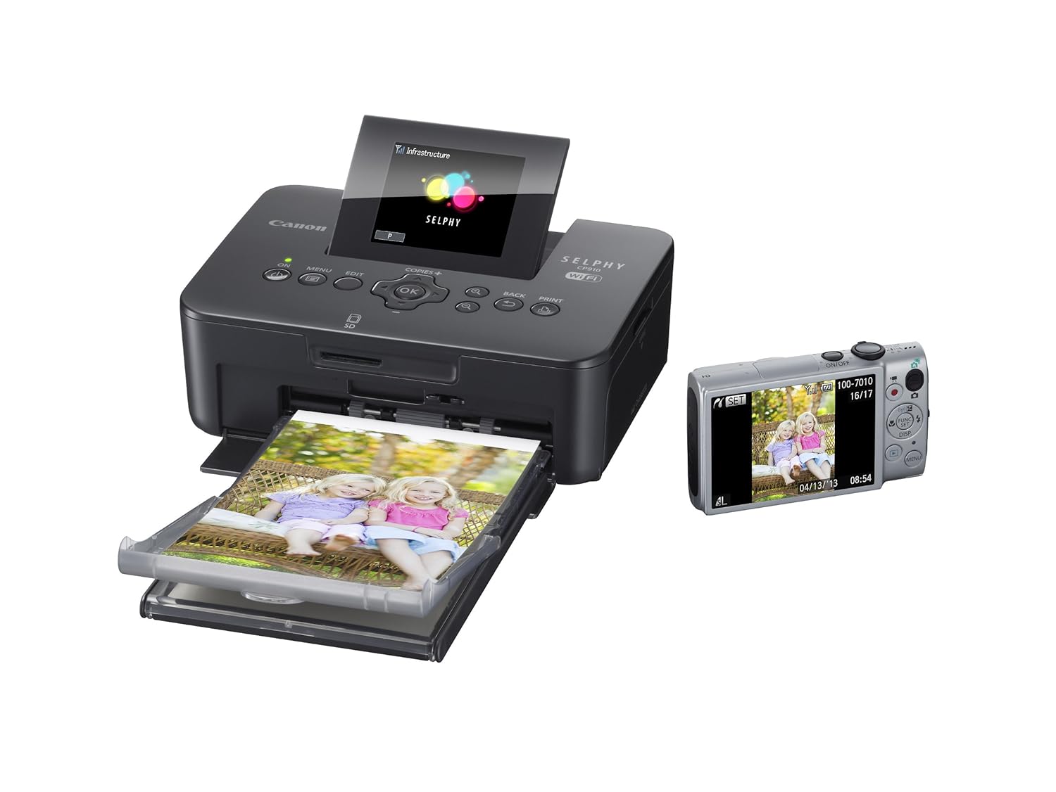 CANON SELPHY CP910 COMPACT PHOTO COLOR PRINTER, WIRELESS, PORTABLE ...
