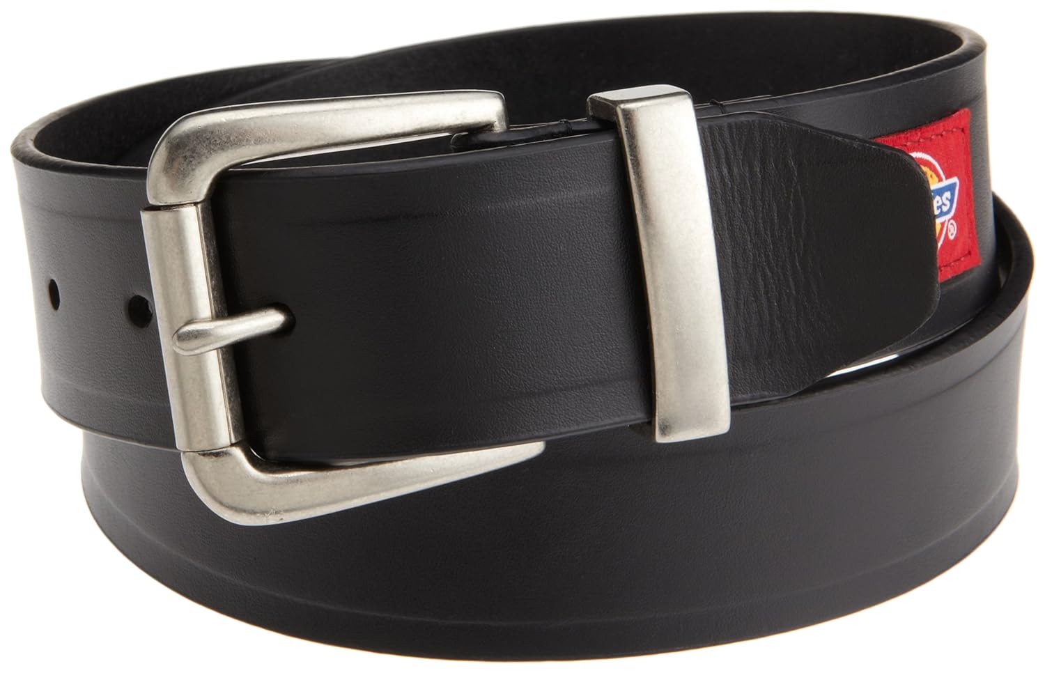 Dickies Mens 40mm Bridle Leather Belt With Patch | Dickies Belts